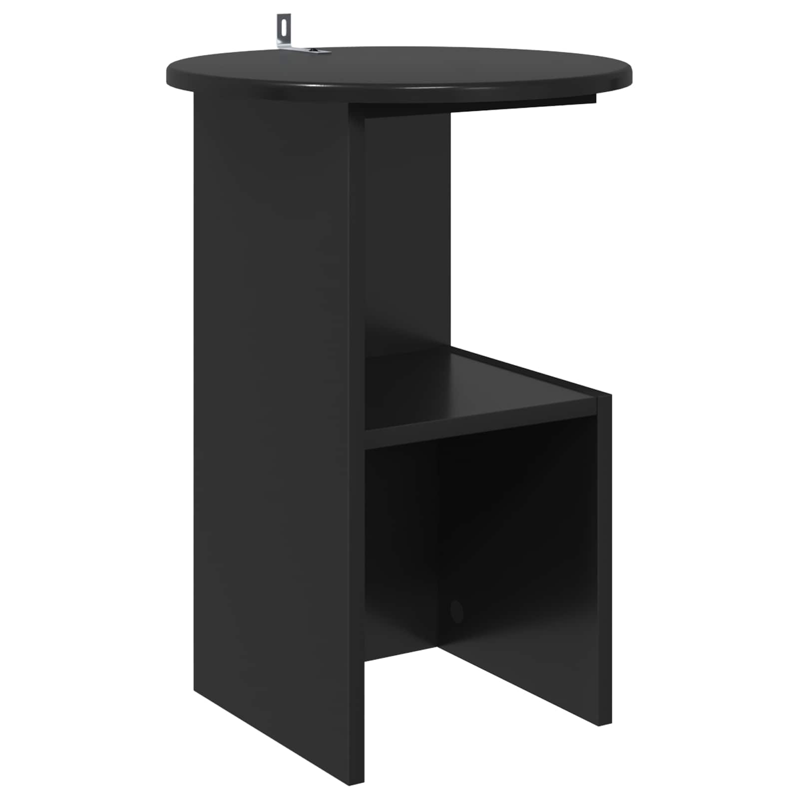 Table d'appoint Chêne noir Ø 39,5 x 55 cm Bois d'ingénierie | Leroy Merlin