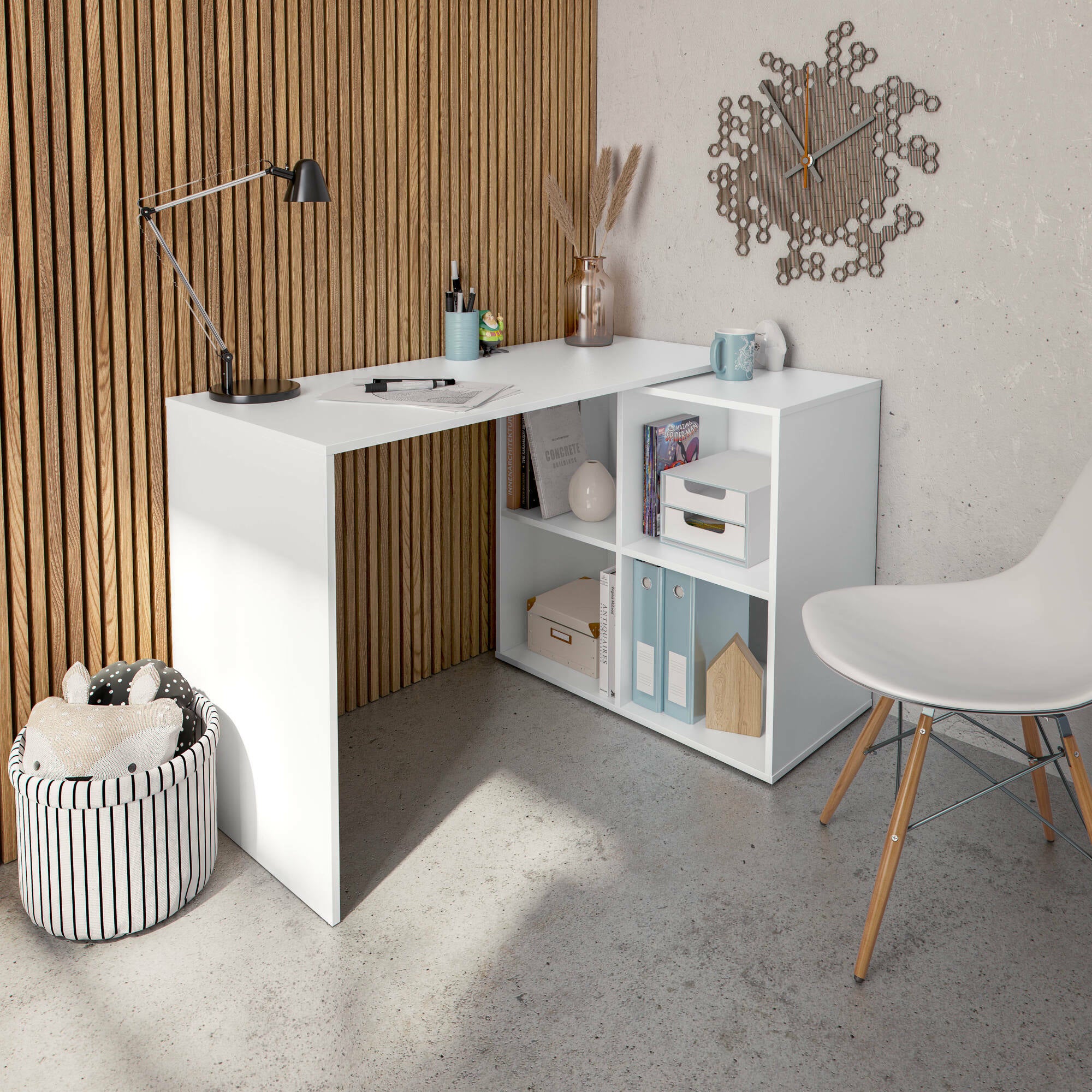 Bureau Revere, Bureau d'angle, Table de bureau polyvalente, Bureau ...