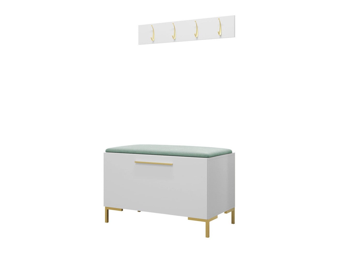 Conjunto de recibidor Tivsoa 108, Blanco, Tapiz, Aglomerado laminado ...