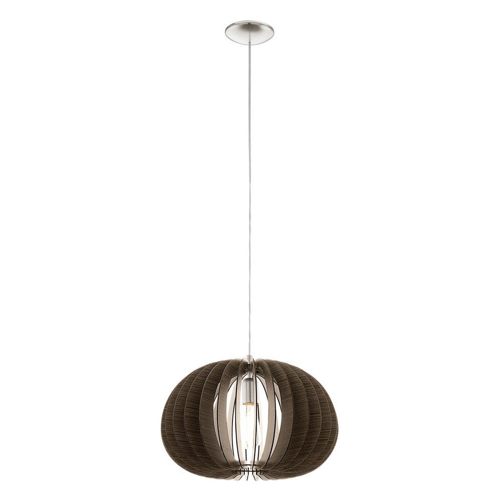 Lámpara Colgante Eglo Cossano Marrón 1 Bombilla E27 45cm | Leroy Merlin