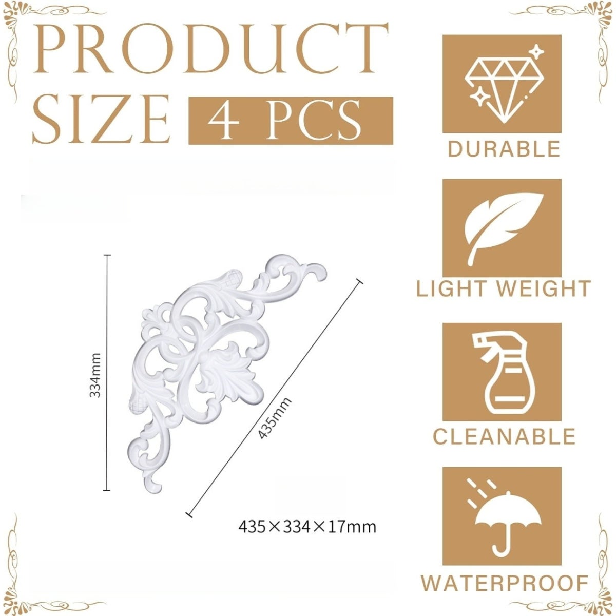 Un ensemble de 4 panneaux décoratifs de plafond de style floral ...