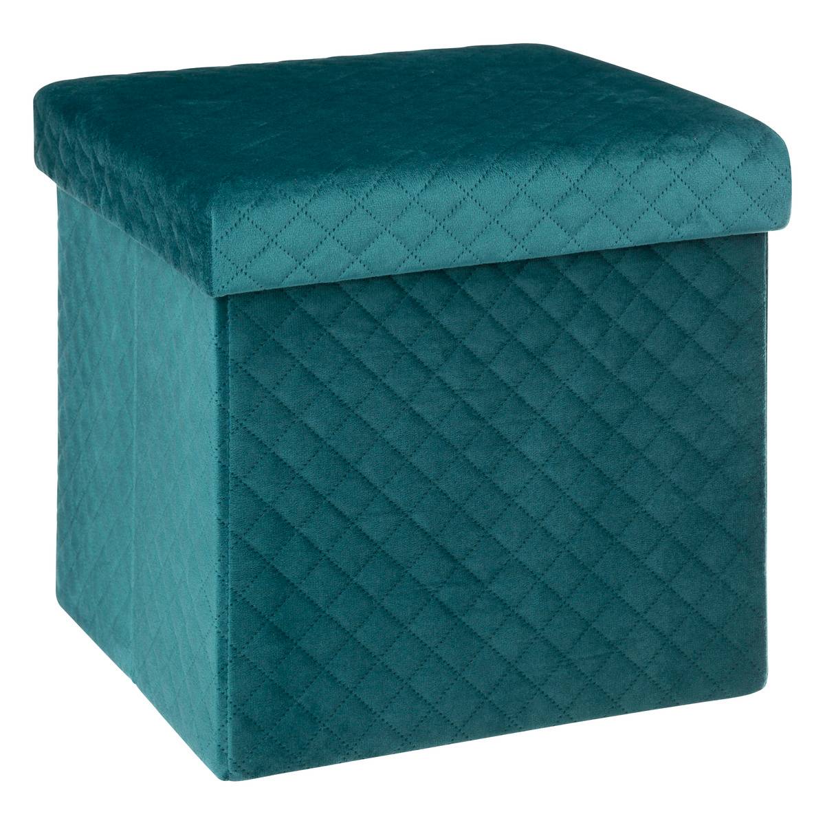 5five - puff plegable de terciopelo azul "mix n modul" 31x31cm | Leroy ...