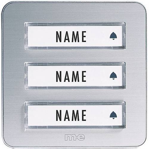 Plaque de sonnette x3 m-e modern-electronics KTA-3 A/S argent 12 V/1 A ...