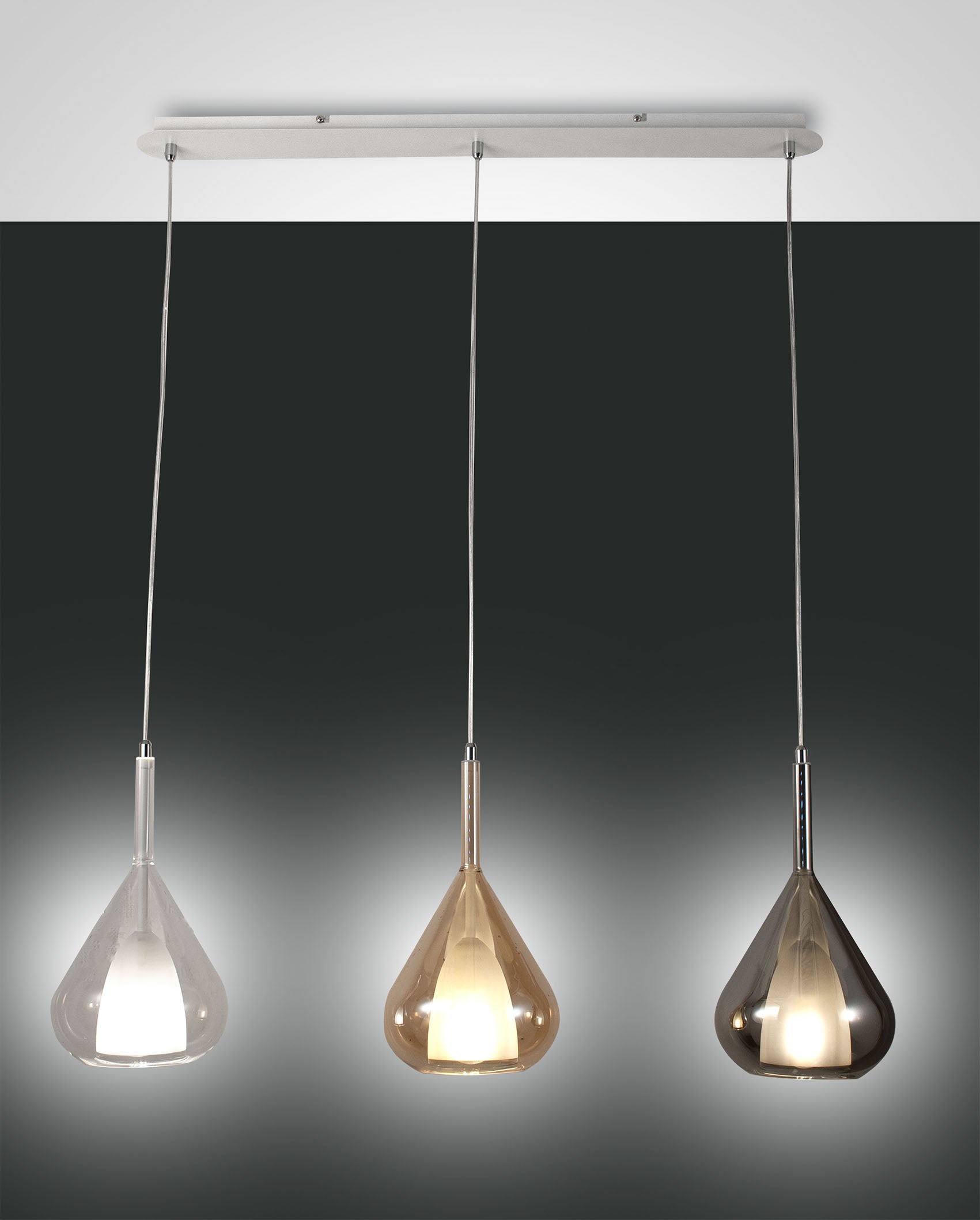 Lustre suspension LED Lila en métal et verre borosilicate 3481-48-297 ...