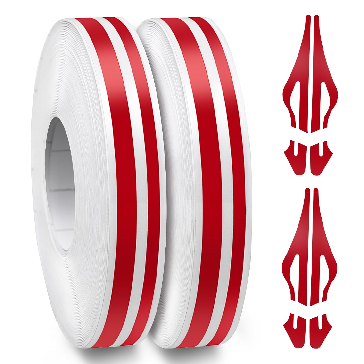 Ruban rayé – Style professionnel, ruban décoratif (1,2 x 98 cm) – Rouge ...