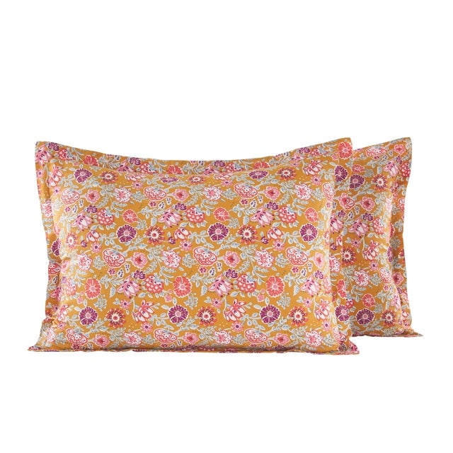 Taie d'oreiller 50x70cm Bidy percale de coton miel | Leroy Merlin