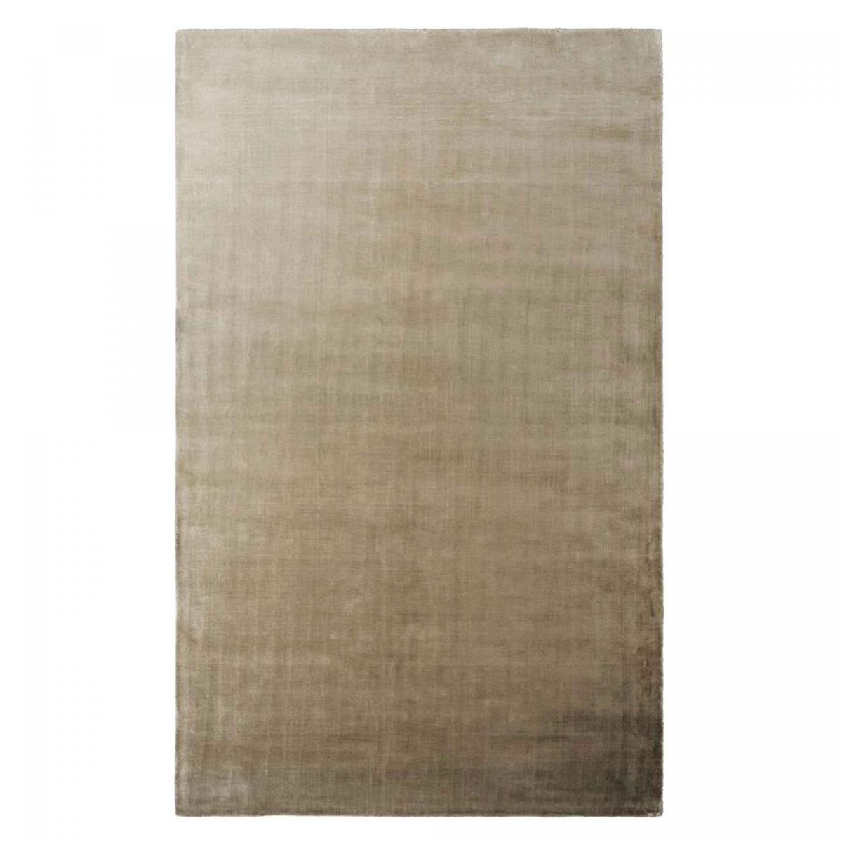 Alfombra de dormitorio 160x260 hecha a mano en crema tencel rectángulo ...