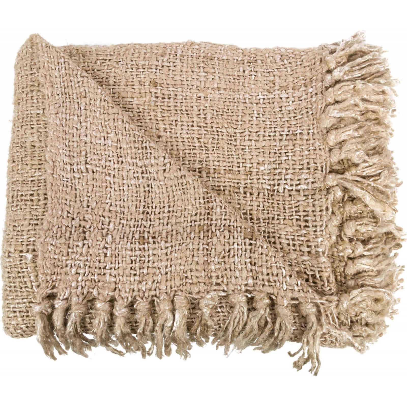 Plaid coton Bazar Bizar élégance pure 130 x 170 x 3,5 cm Beige | Leroy ...