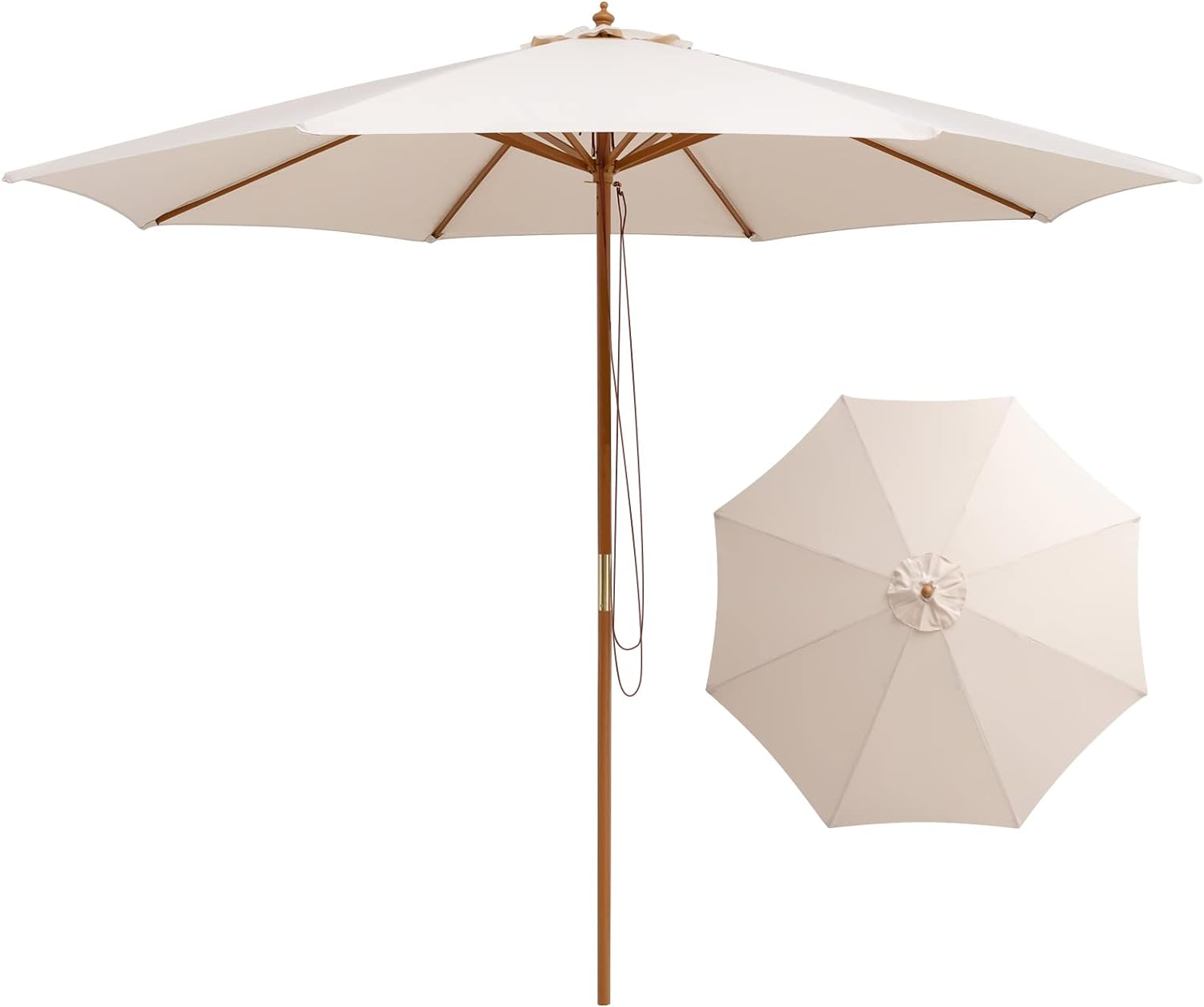 Parasol de Terrasse 3M, Parasol de Marché Extérieure avec 8 Côtes en ...