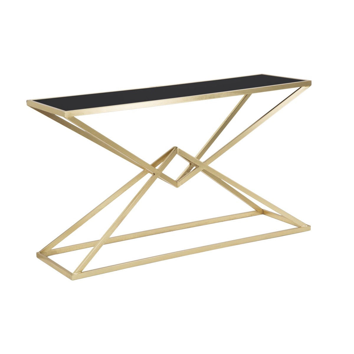Table Console Triangles 1, Métal, Or, Epikasa | Leroy Merlin