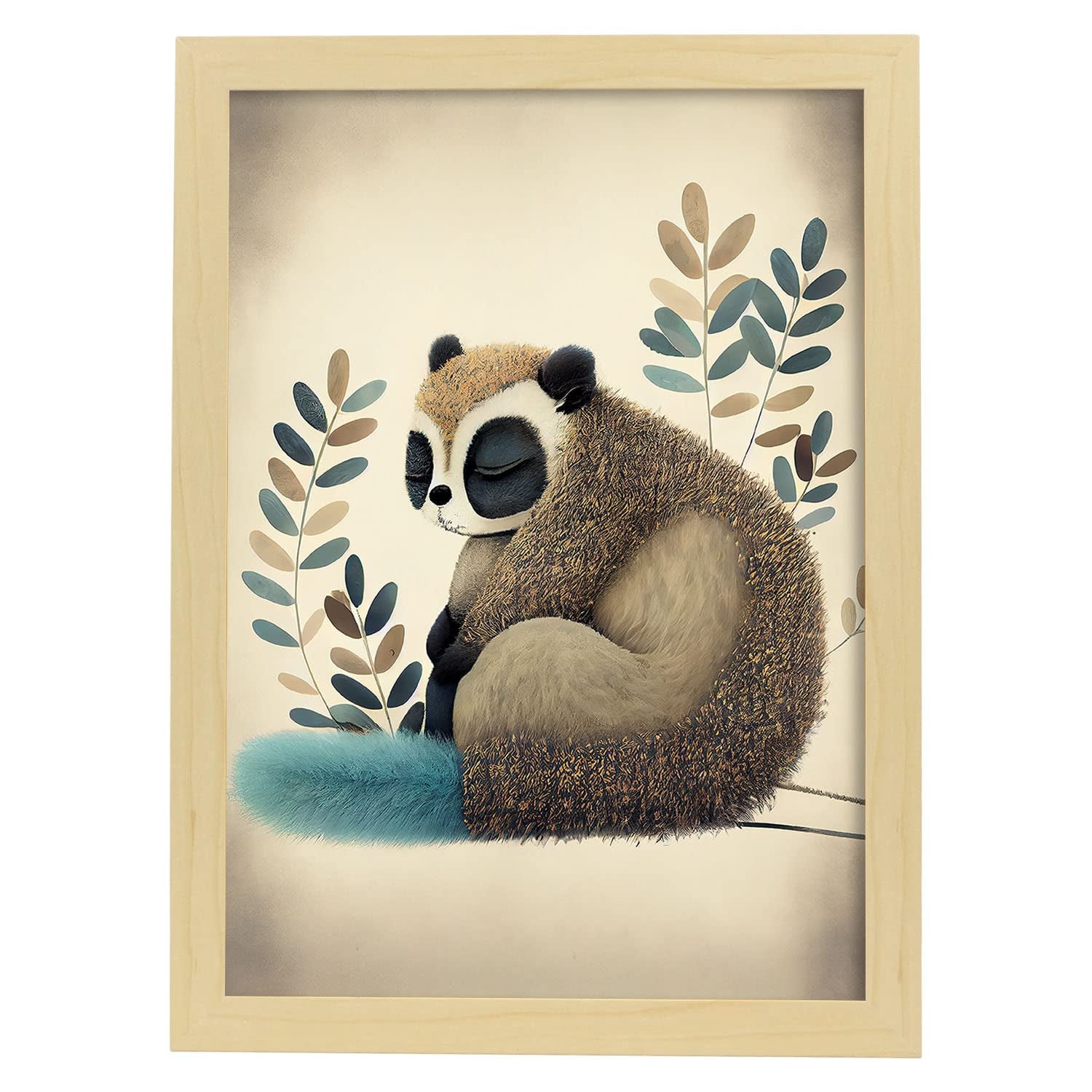 Nacnic Affiche Maki Dans Le Style Précisionnisme Illustrations D ...