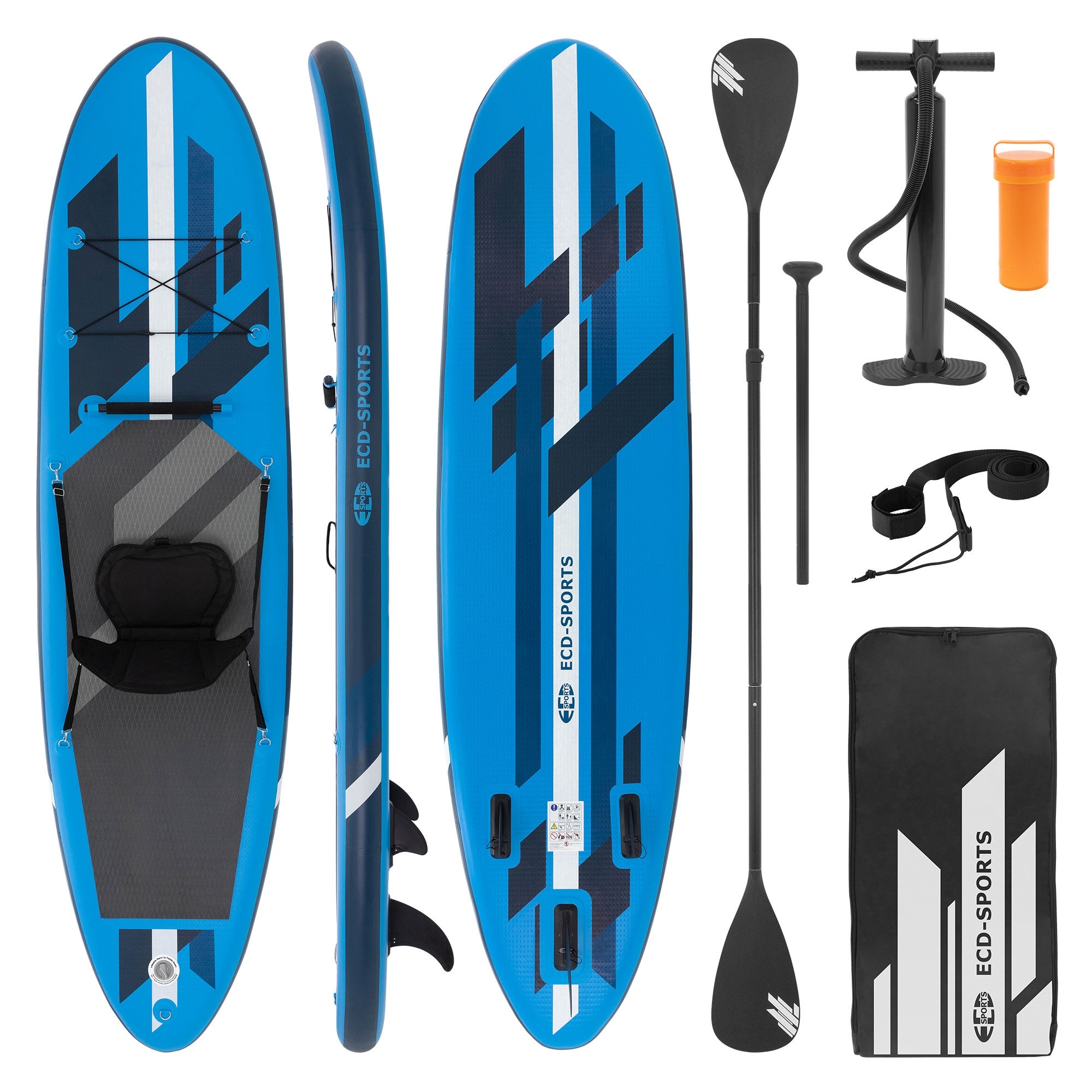 Tabla Stand Up SUP Board Paddelboard aufblasbar Kajak-Sitz Blau 320cm ...