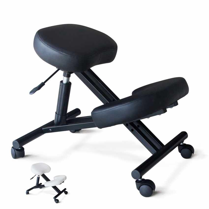 Sedia ergonomica posturale ufficio sgabello svedese metallo ...