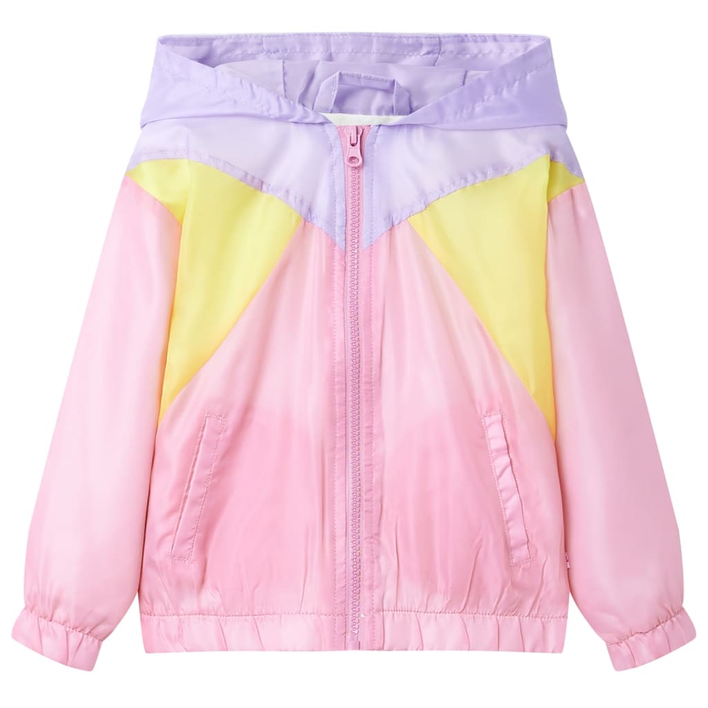 Veste à capuche avec fermeture éclair pour enfants multicolore 128 ...