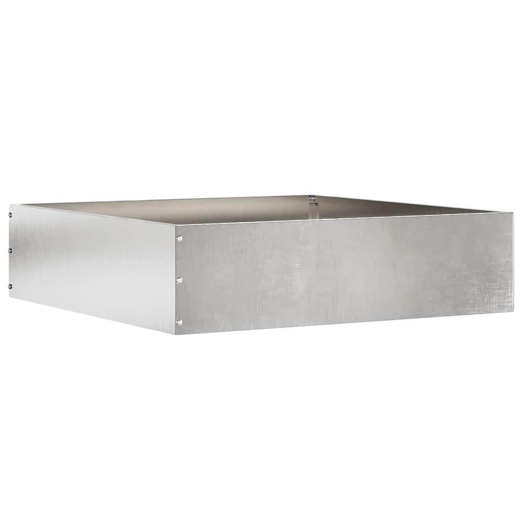 Borde de césped plateado 50 x 50 x 13 cm Acero inoxidable | Leroy Merlin