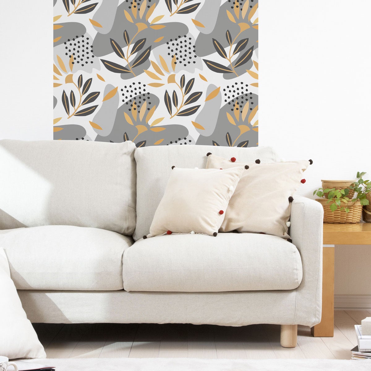 Papel pintado prepegado diseño escandinavo en tonos grises H300 x L60 ...