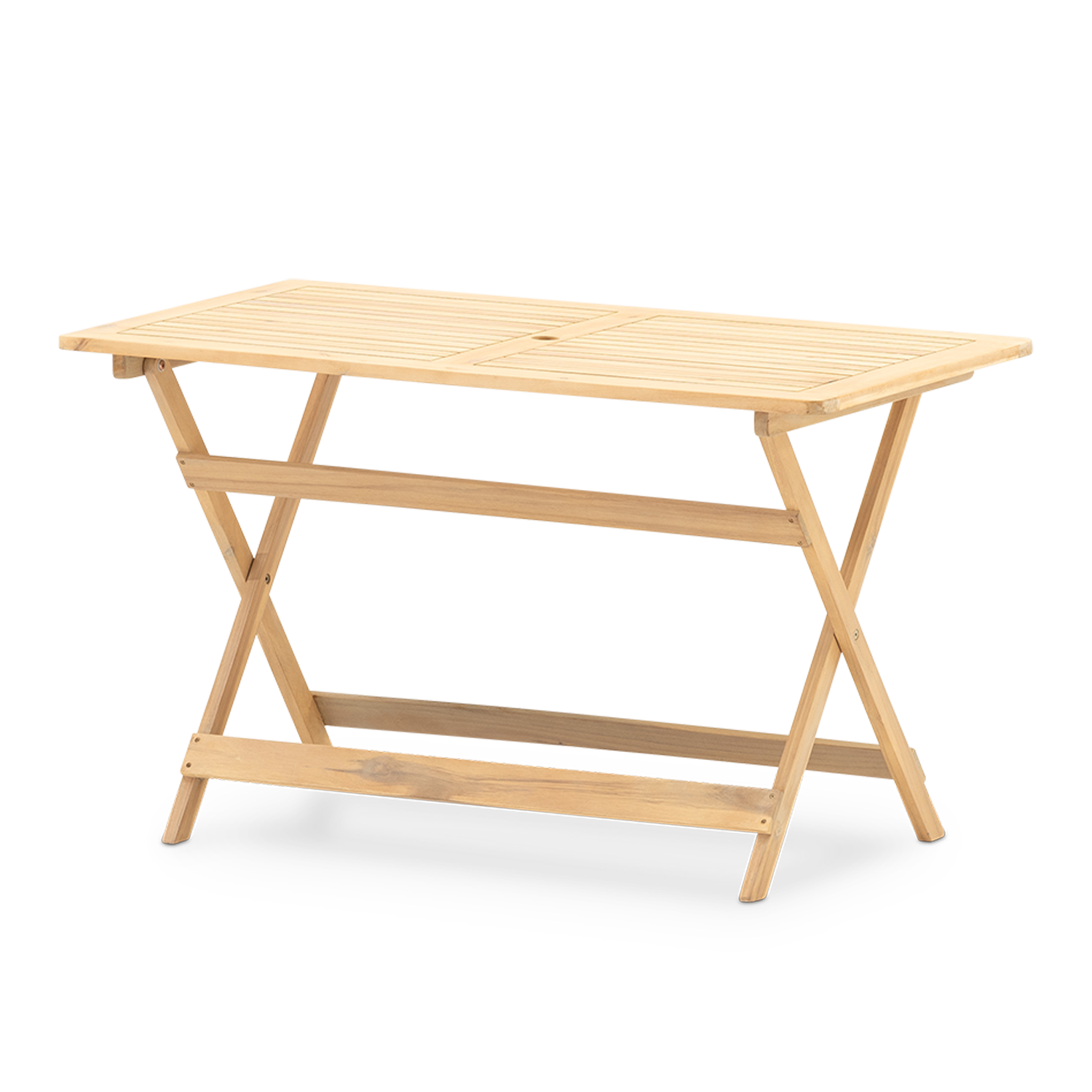 Mesa de comedor plegable de jardín 120x70 cm madera color claro - Java ...