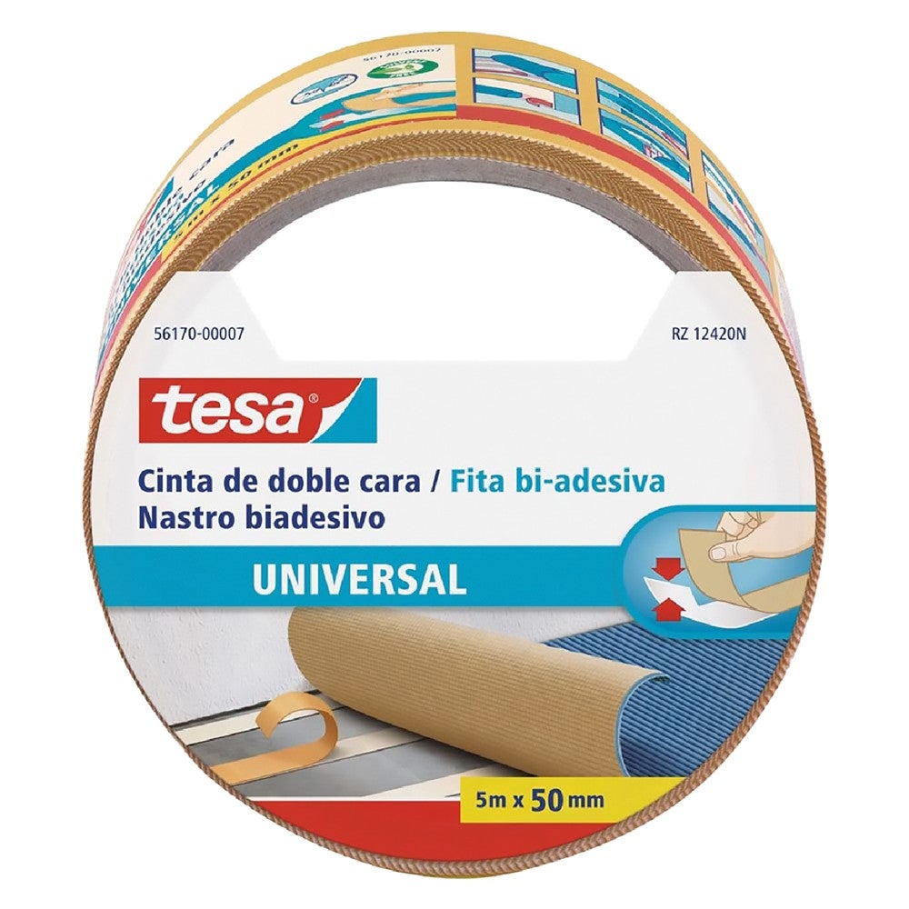 Cinta adhesiva tesa doble cara universal 25 m x 50 mm | Bricoman