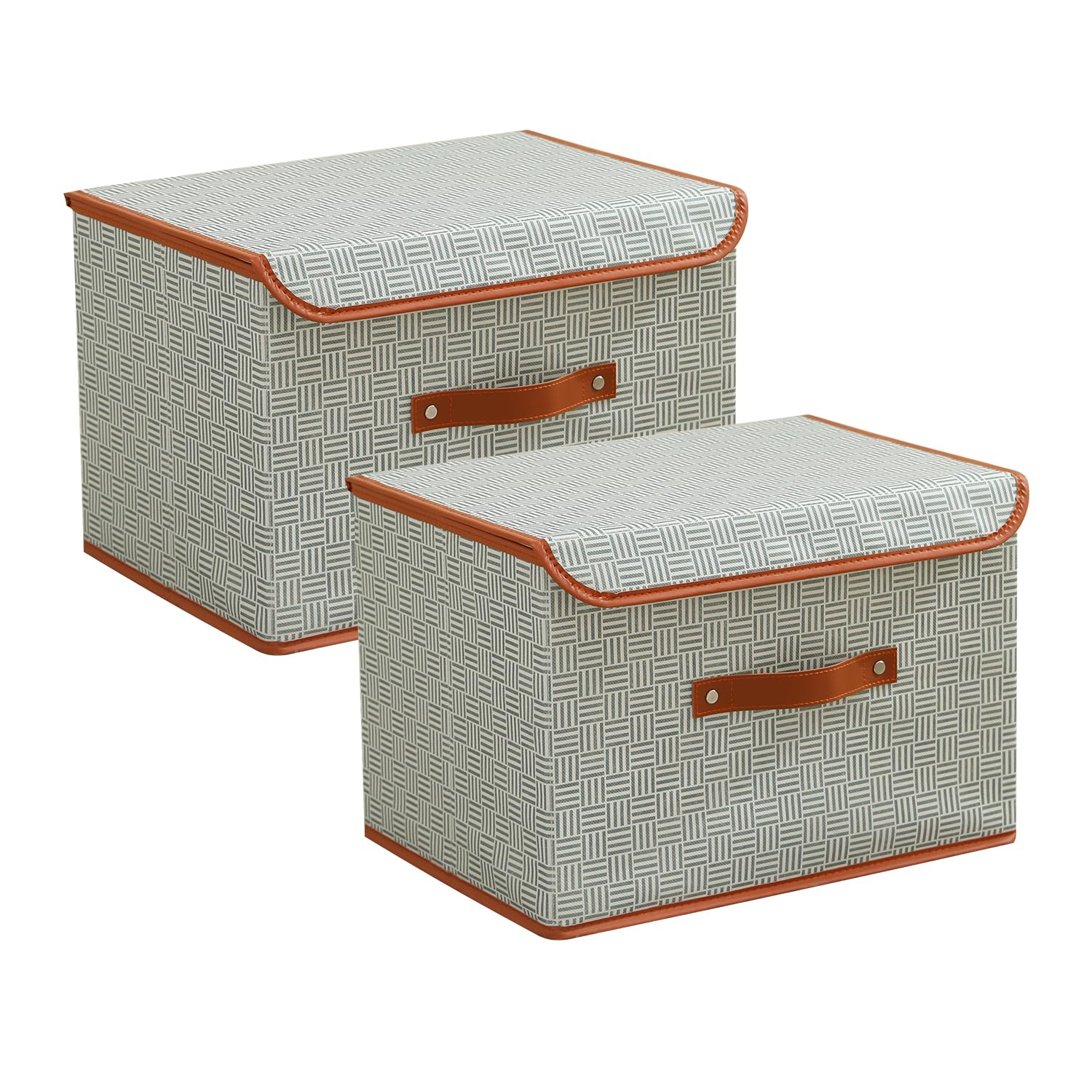 Lot de 2 bacs de rangement avec couvercles, conteneur de rangement ...