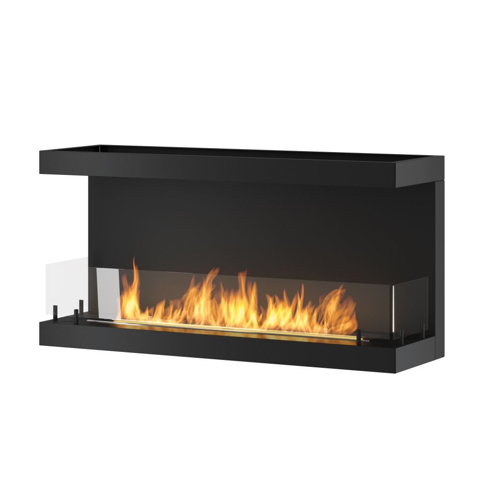 Caminetto a Bioetanolo Da Incasso di Design C1000 V.3 con Vetro Aperto ...