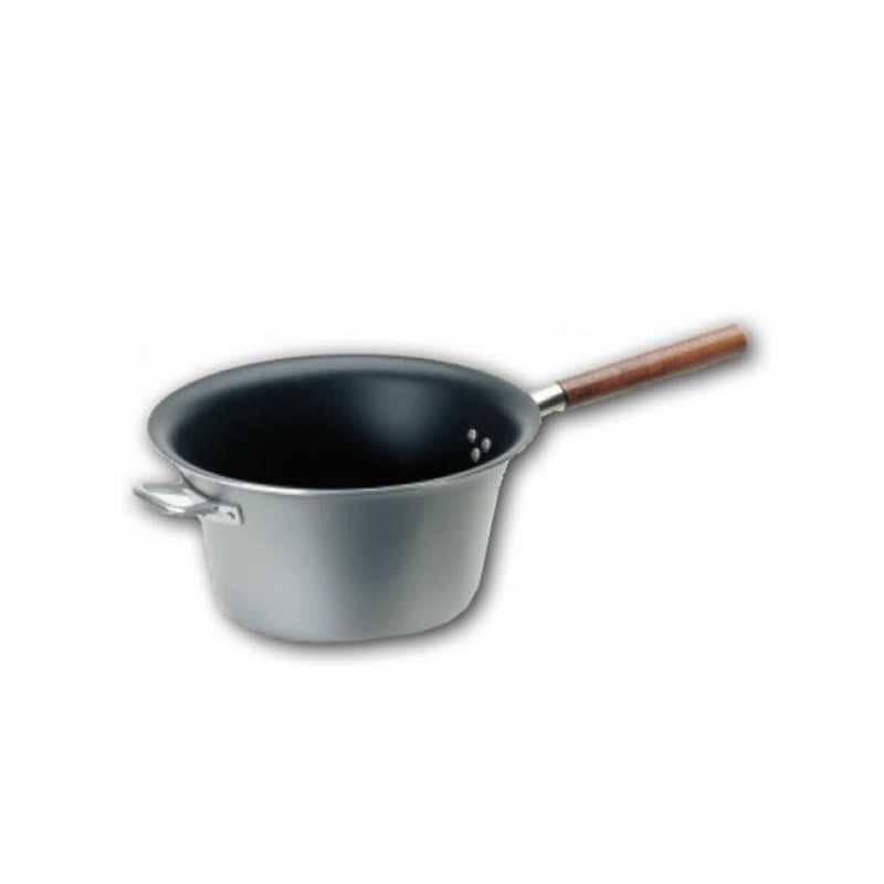 Chaudron en aluminium avec manche en bois, 30 cm de large | Leroy Merlin