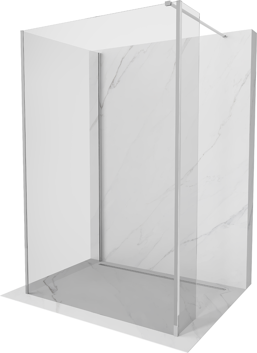Mexen Kioto mampara de ducha Walk-in 130 x 120 x 30 cm, transparente ...