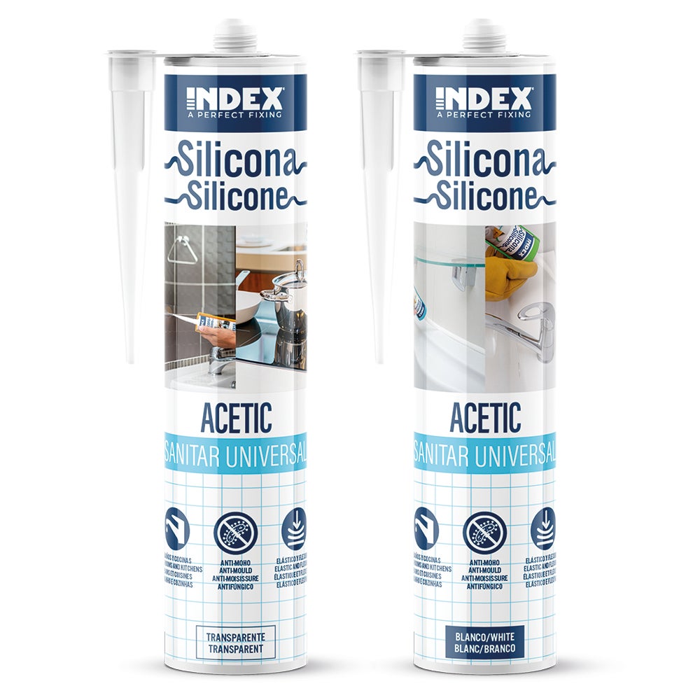 SI-UNS - SILICONA ACETIC SANITAR UNIVERSAL 280-TRANSP ( 12 u.) | Leroy ...