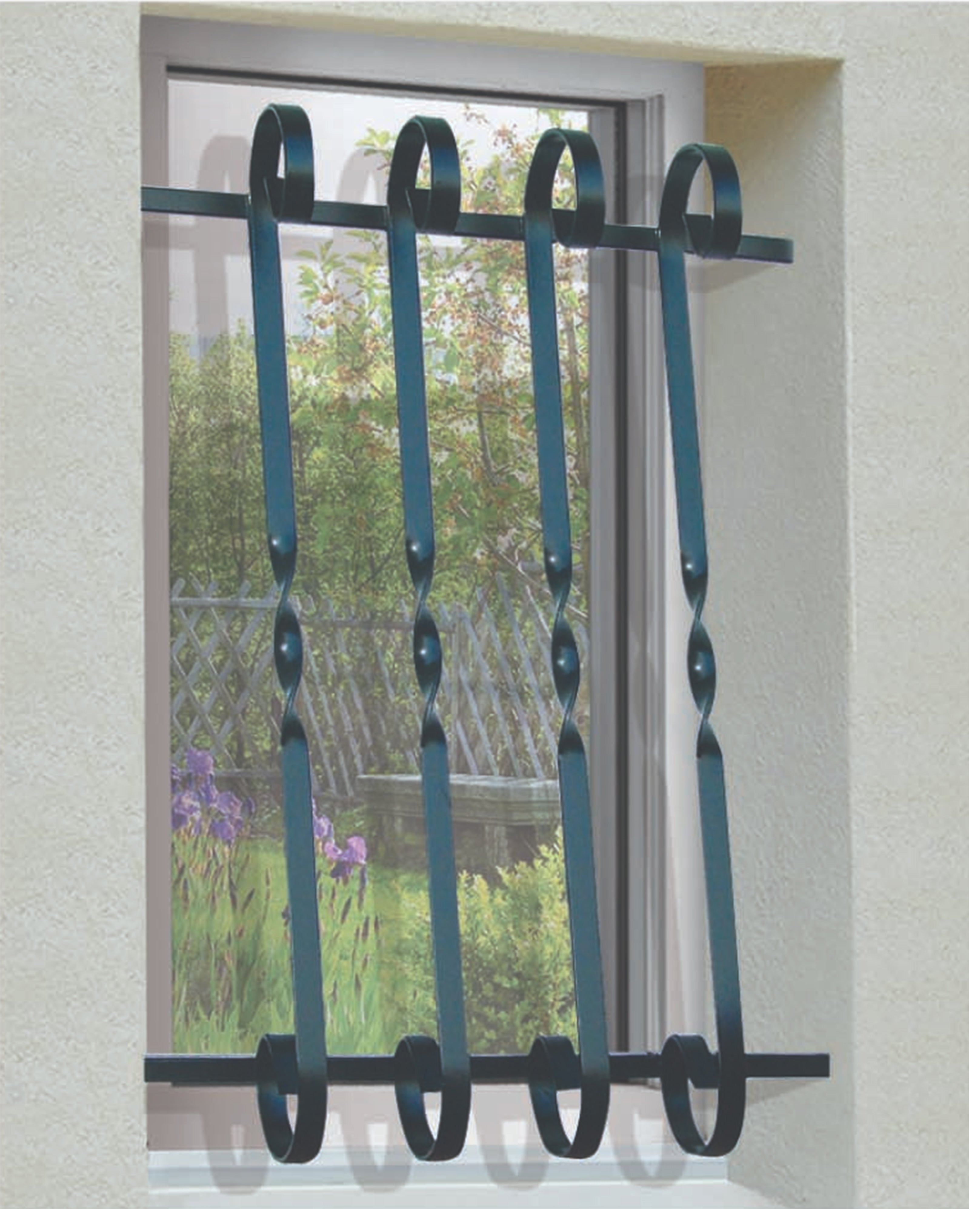 Grille de Defense Volute pour Fenetre H= 125 cm x L= 140 cm (côte ...