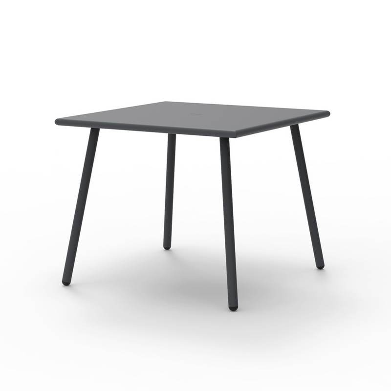 Table de jardin carrée fixe en métal "Roma12" 90x90 cm 75h Gris | Leroy ...