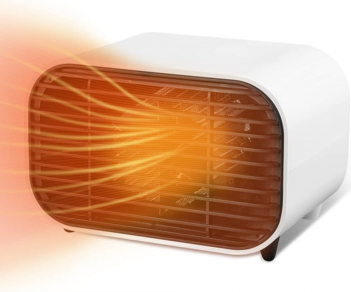 Termoventilatore bianco a basso consumo energetico, mini ...