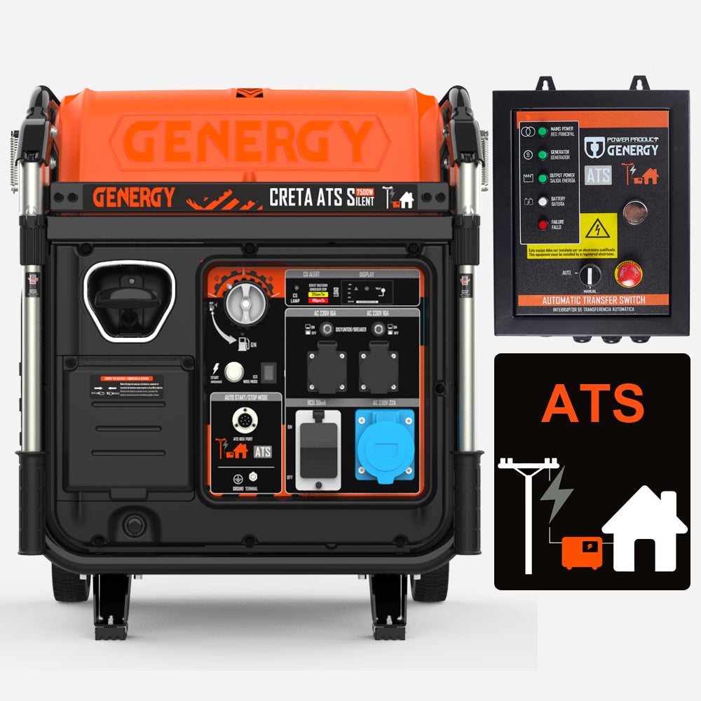 Groupe électrogéne GENERGY inverter CRETA ATS 7500W - Démarrage ...