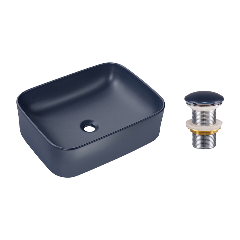 Set vasque clicclac à poser rectangulaire céramique KAMA + BONDE ...