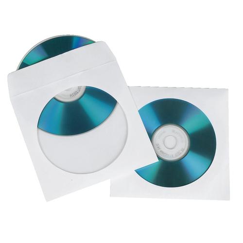 Estuches de papel para CD/DVD Hama, 100 unidades, color blanco | Leroy ...