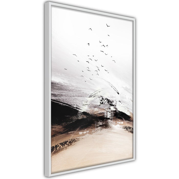 Affiche Murale Encadrée "Flight into the Unknown" 40 x 60 cm Blanc | Leroy Merlin