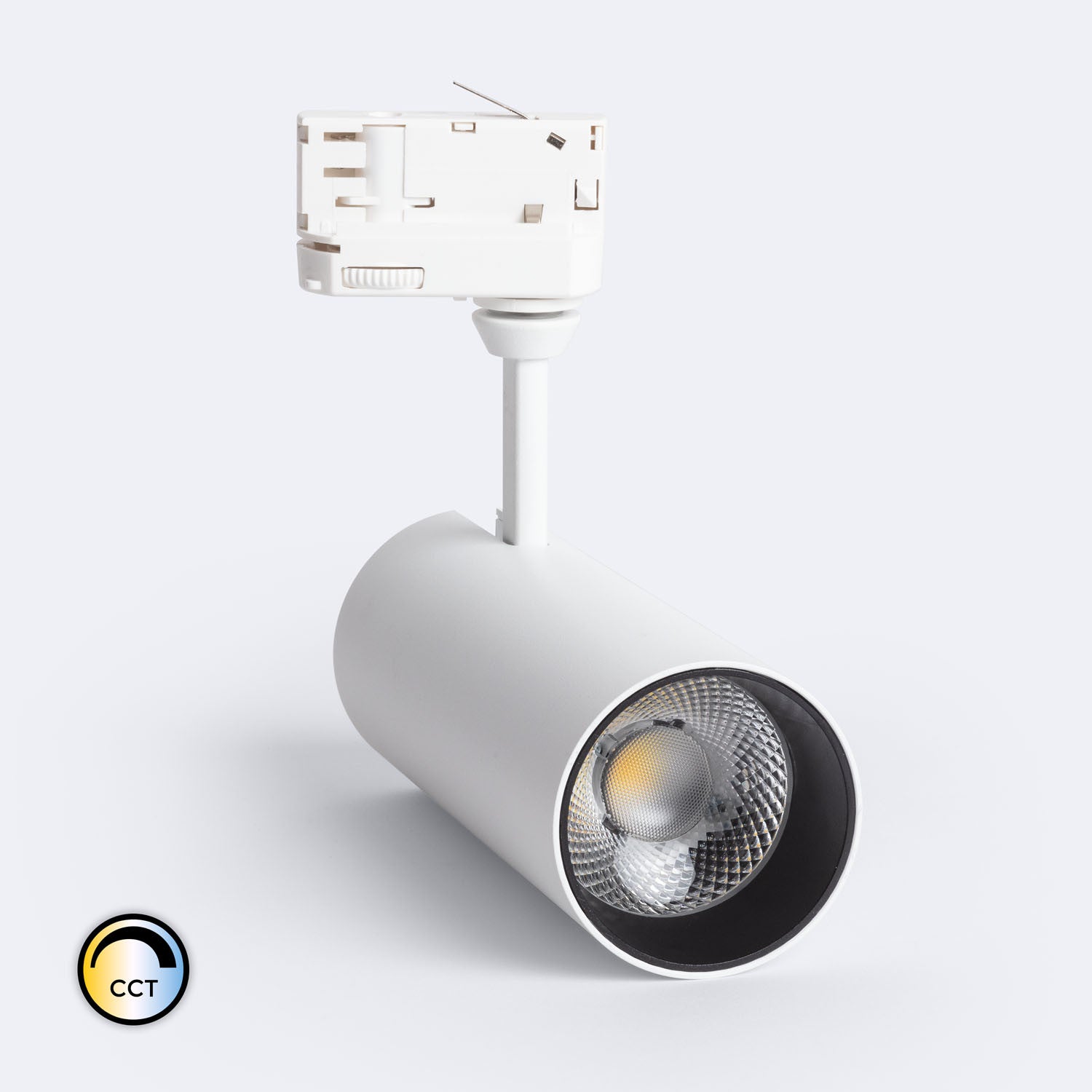 Spot LED sur Rail Triphasé Sélectionnable 15W Justin Blanc 35º | Leroy ...