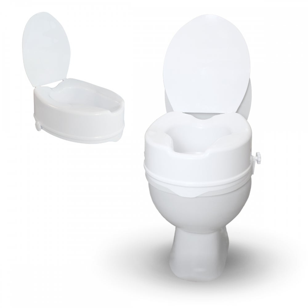 Réhausseur WC Mobiclinic Réducteur toilette Avec couvercle 14 cm ...