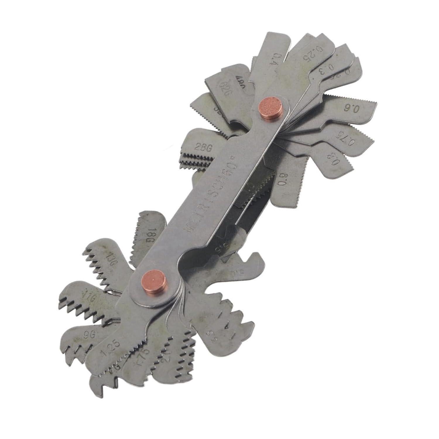 52Pcs Jauge de filetage en acier inoxydable 60 et 55 degrés, Jauge de ...