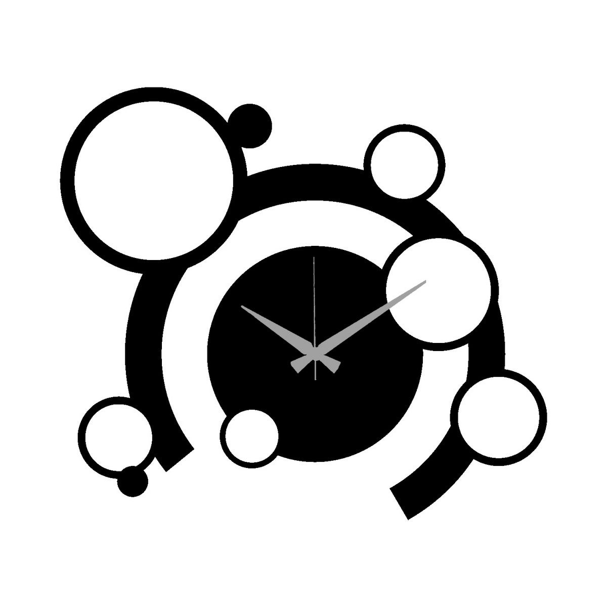 Reloj de Pared Círculos 9, Metal, Negro, EPIKASA | Leroy Merlin