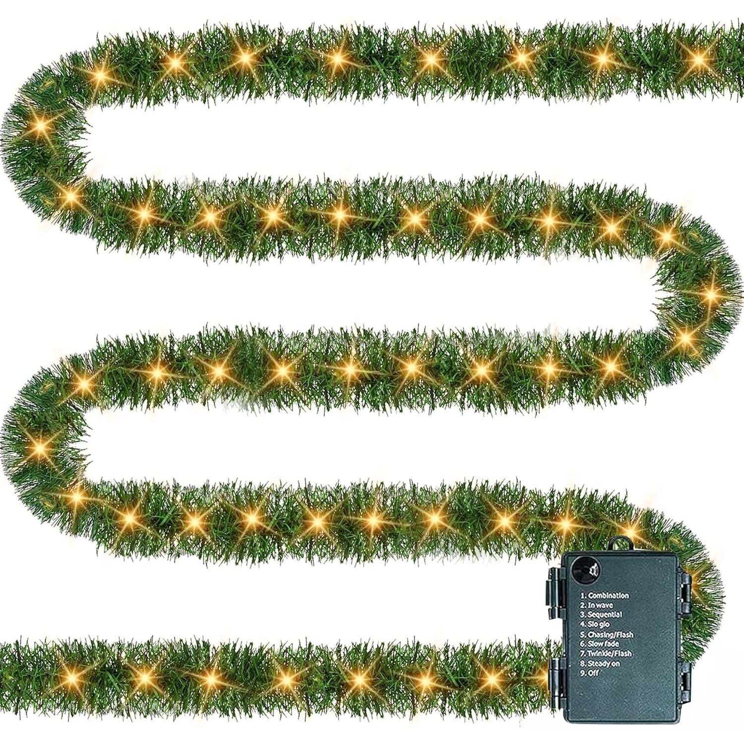 Lot de 4 guirlandes de Noël 4,5M 50 LED blanc chaud – guirlandes à ...