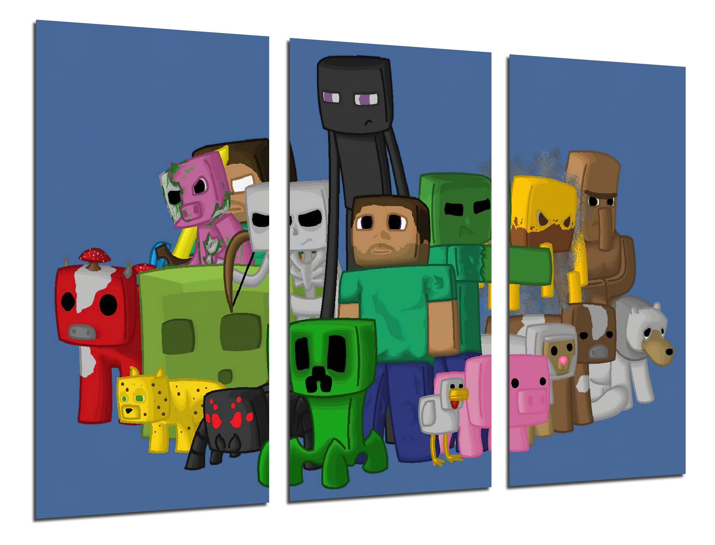 Ensemble de peintures décoratives Jeu vidéo, Minecraft, Monde ouvert ...