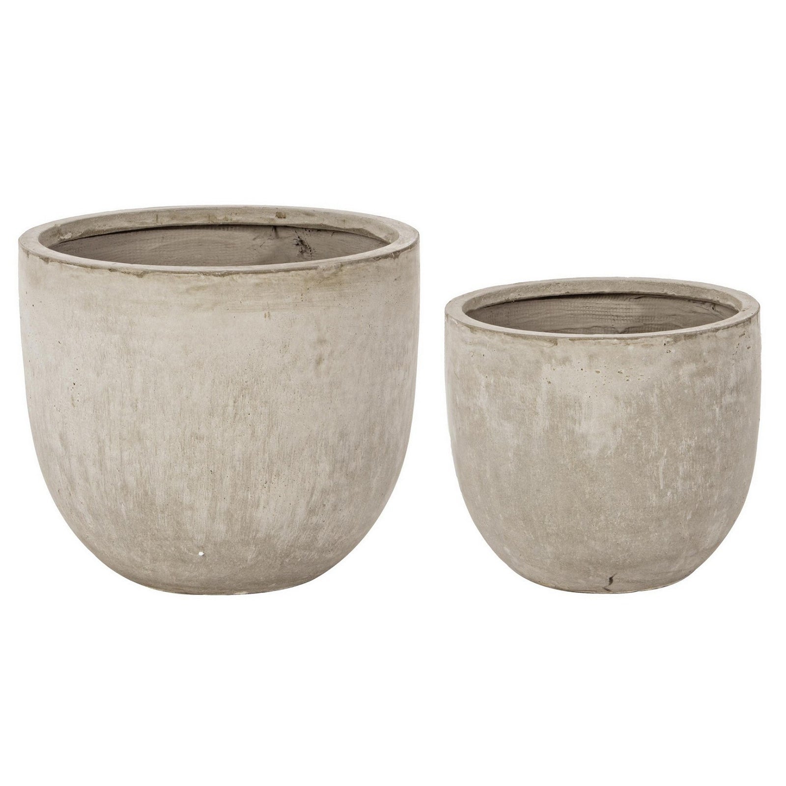 Set di 2 Vasi "Cement" in fibra di vetro e argilla colorata, stile ...