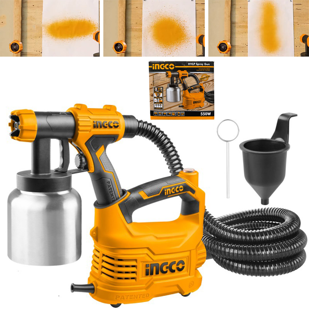 Ingco SPG5008-2 Pistola a spruzzo Aerografo elettrico 550 W con ...