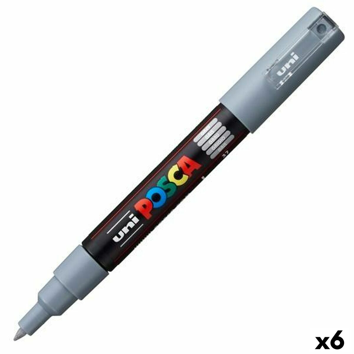 Feutres POSCA PC-1M Gris (6 Unités) | Leroy Merlin