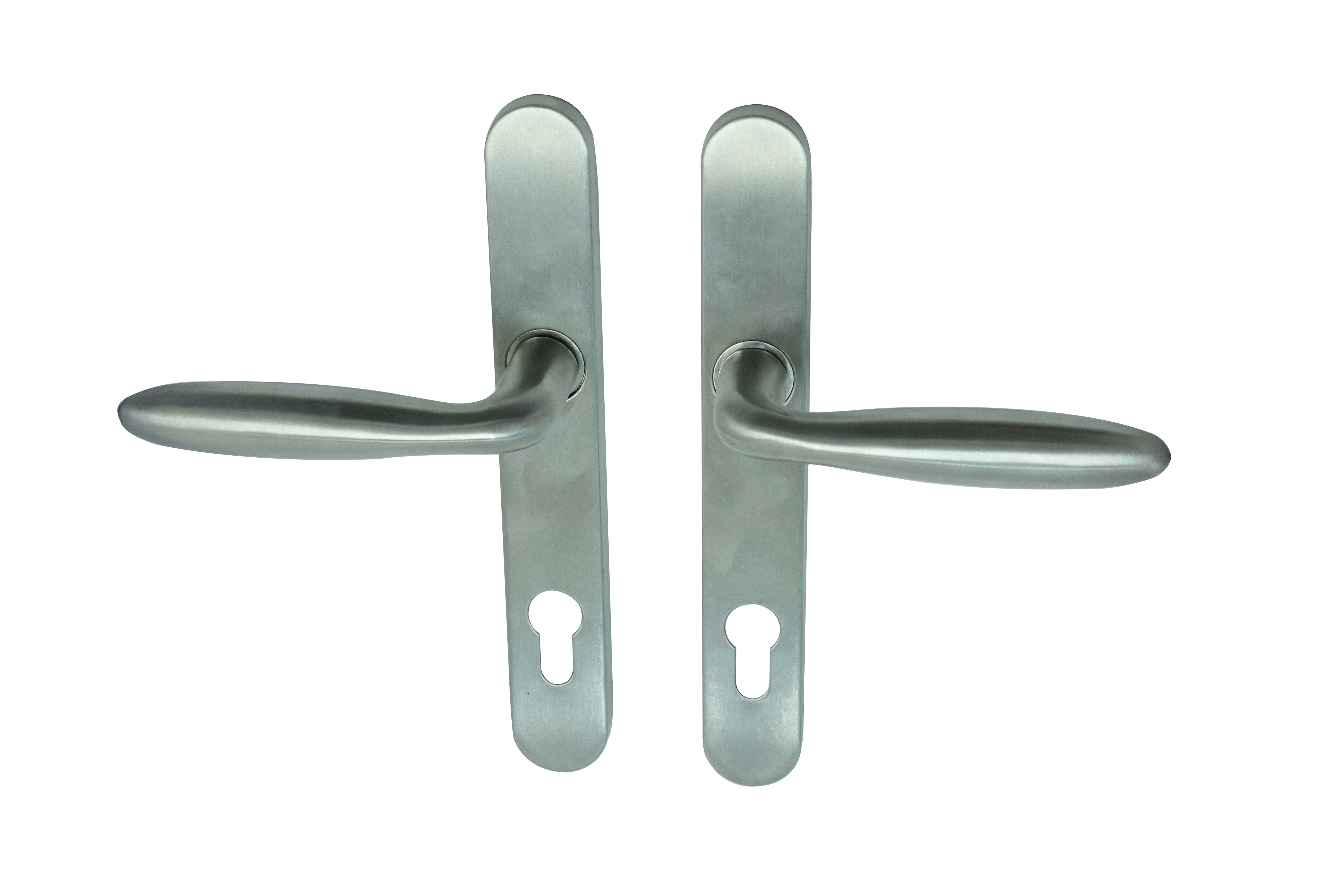 Wovar Poignée de porte sur plaque en inox PC85 - Modèle oval | Leroy Merlin