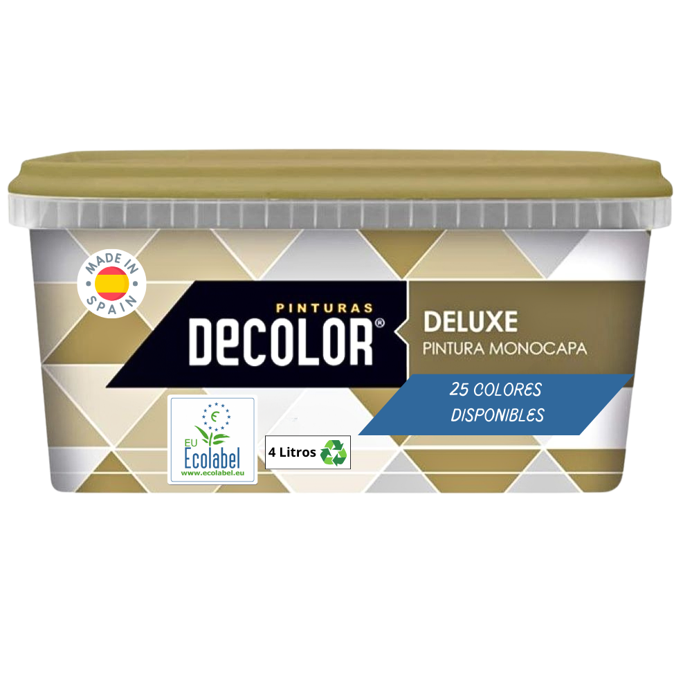 DELUXE Pintura de Interior Monocapa Ecológica Mate. 4 Litros. Naranja ...