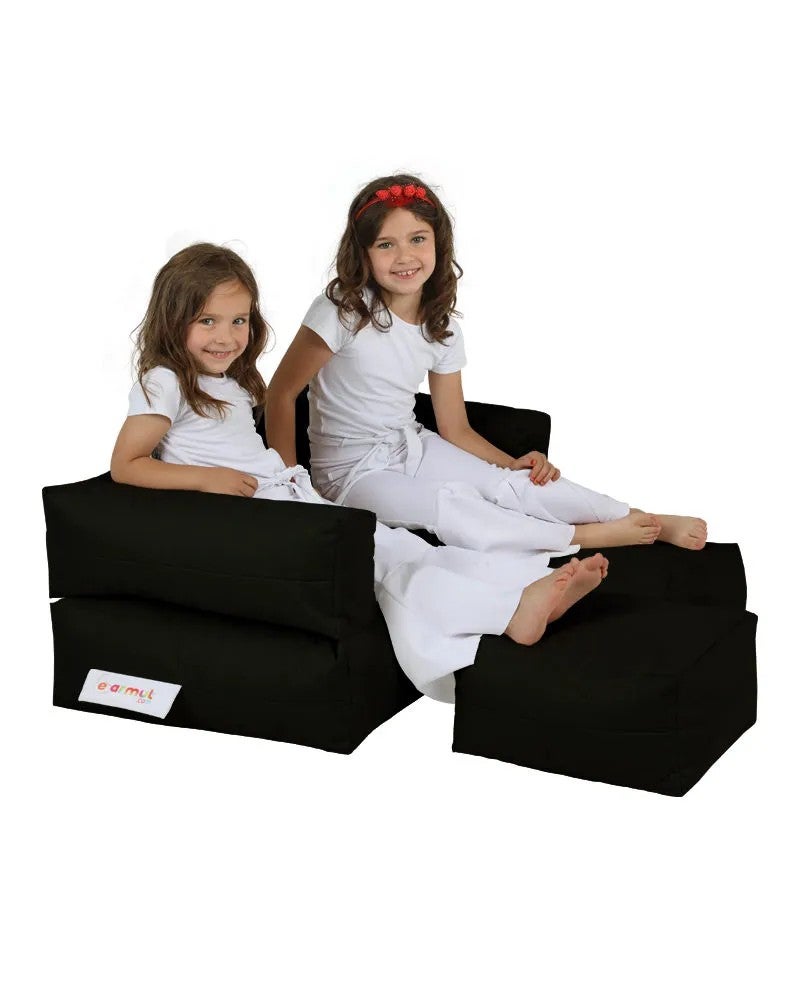 Puf de jardín Kids Double Seat Negro | Leroy Merlin