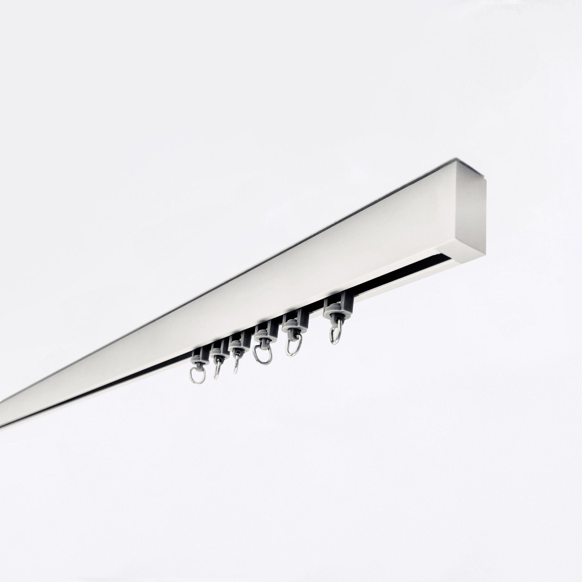 330 cm – Rail pour Rideaux Simple, Argenté Clair, Fixation au Plafond ...