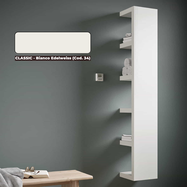 Radiateur sèche-serviettes design électrique 500W blanc edelweiss ...