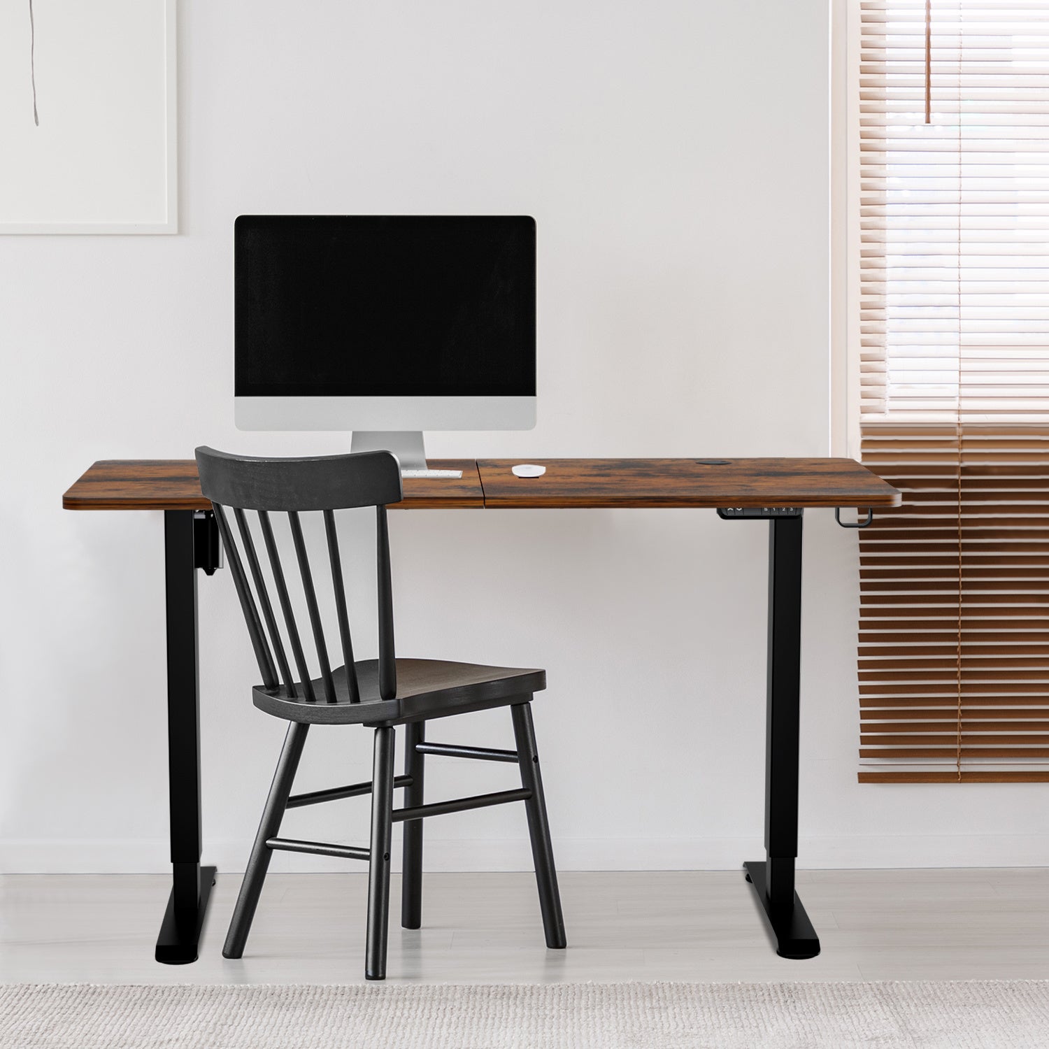 Escritorio regulable en altura 140 x 60 cm, escritorio eléctrico con ...