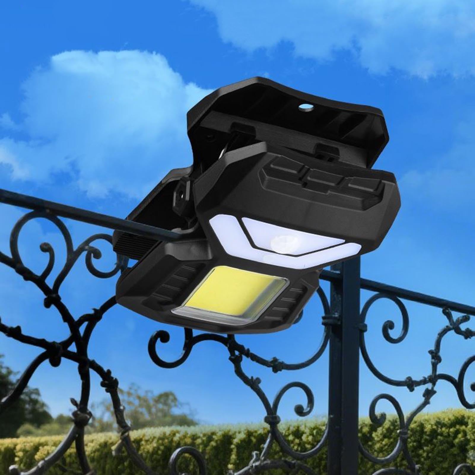 Lampe de sécurité solaire, lampe de clôture à pince, résistante à la ...